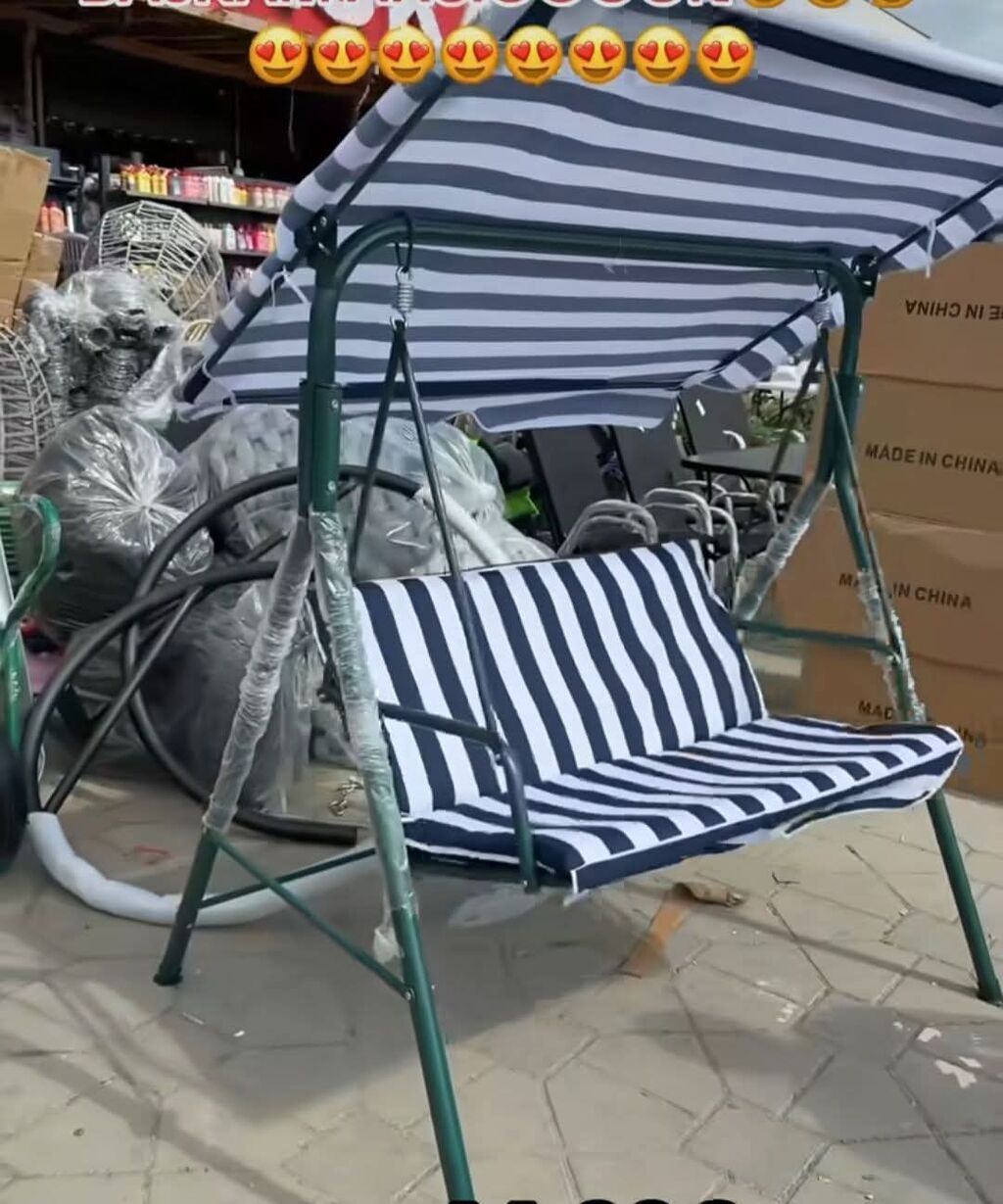 Trodimenzionalna vrtna ljuljaška sa tendom - Dvoslojna tenda sa