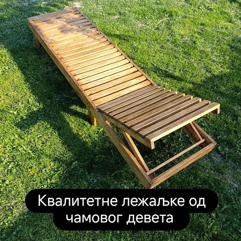 Drvene baštenske ležaljke od čamovog drveta - Materijal: pun čam