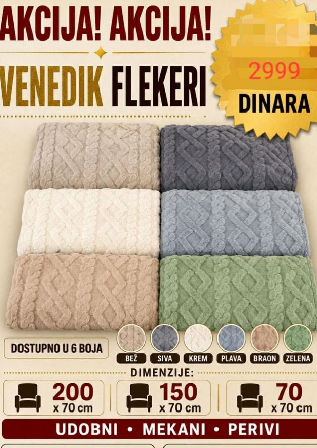 05. AKCIJA Venedik flekeri za trosed,dvosed i fotelju 3599 dinara