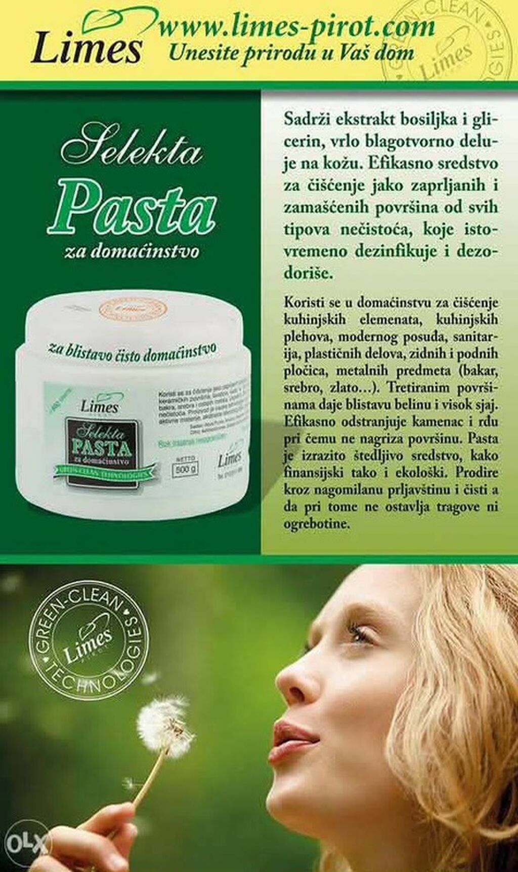 Limes Selektа zelena pasta za domaćinstvo – višenamenska pasta za