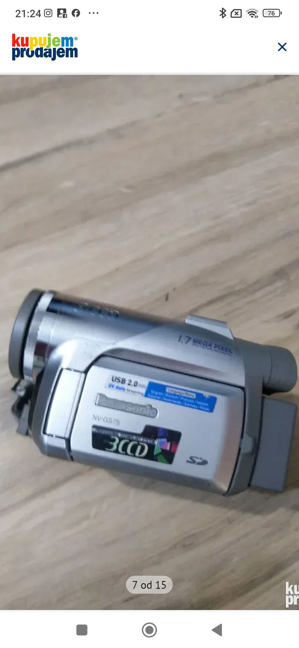 Panasonic NV-GS75 – digitalna miniDV kamera sa 3CCD senzorom - 3CCD