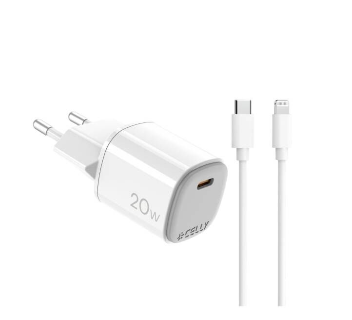 Celly Kućni žični punjač UPTC1USBC20WCTL - 20 W