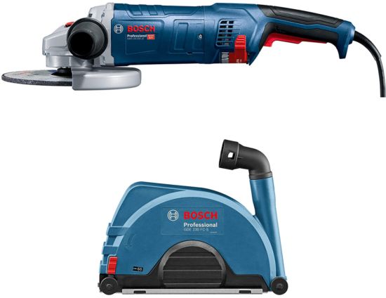 Set Bosch GWS 24-230 JZ električna ugaona brusilica + GDE 230 FC-S nastavak za usisavanje (0615A5004S)