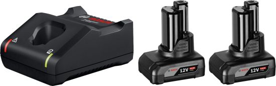 Bosch starter set 2 x akumulator GBA 12V 6,0 Ah + punjač GAL 12V-40 (1600A01B20)