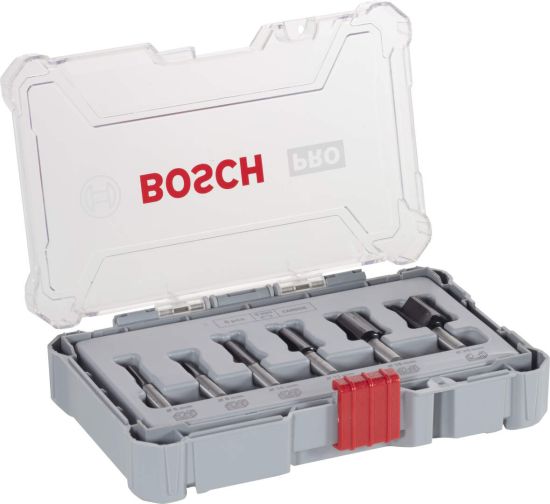 Bosch komplet ravnih glodala, 6 komada, prihvat od 8 mm - 2607017466