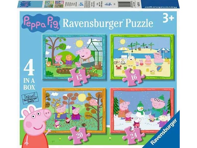 Puzzle za decu 4u1 Pepa Prase i Četiri godišnja doba Ravensburger 03114