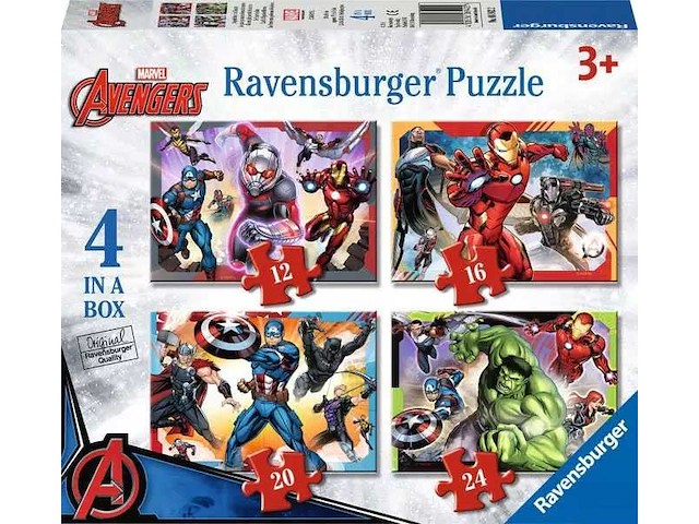 Puzzle za decu 4u1 Pepa Marvel Avengers Ravensburger 06942
