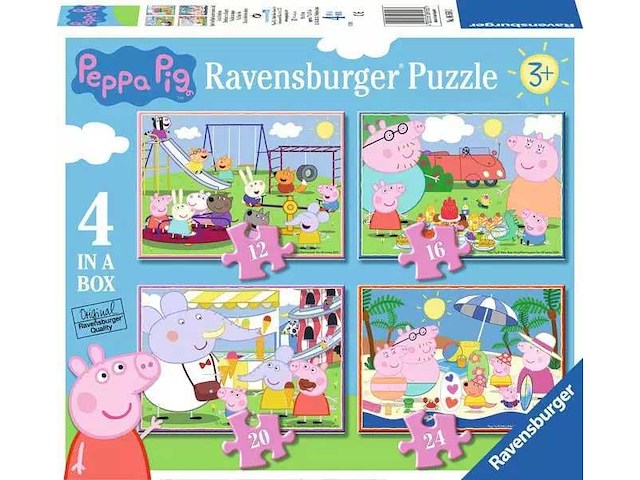 Puzzle za decu 4u1 Pepa Pepa Prase i Zabava napolju Ravensburger 06958