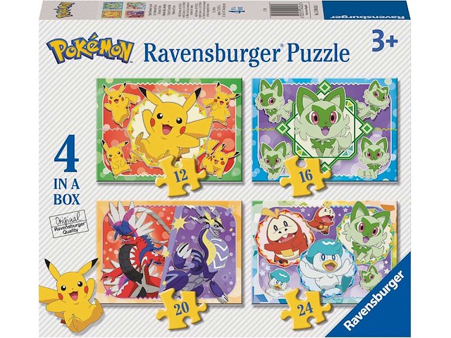 Puzzle za decu 4u1 Pokemoni Ravensburger 12004026
