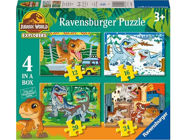 Puzzle za decu 4u1 Jurassic World Ravensburger 12004027