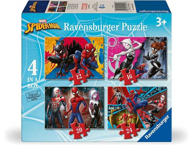 Puzzle za decu 4u1 Spajdermen Ravensburger 12004201