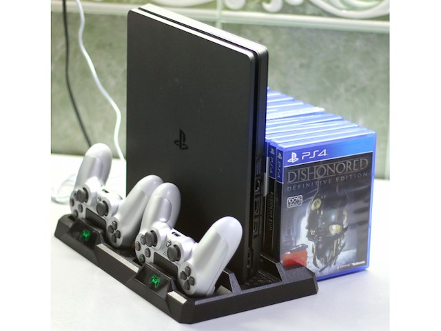 PS4 Vertical Stand  postolje sa hlađenjem dokom za punj