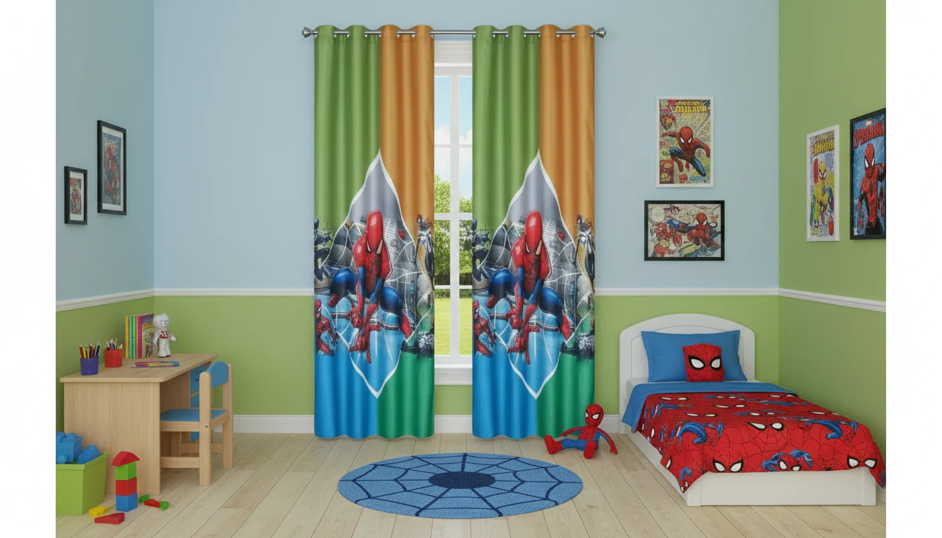 Dečiji Draper Spiderman 140x260cm – Jedno Krilo za Dečiju Sobu