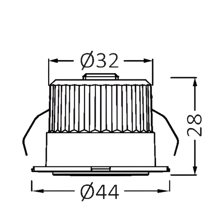 LED MINI SPOT 3W CRNI 4000K 38° IP54