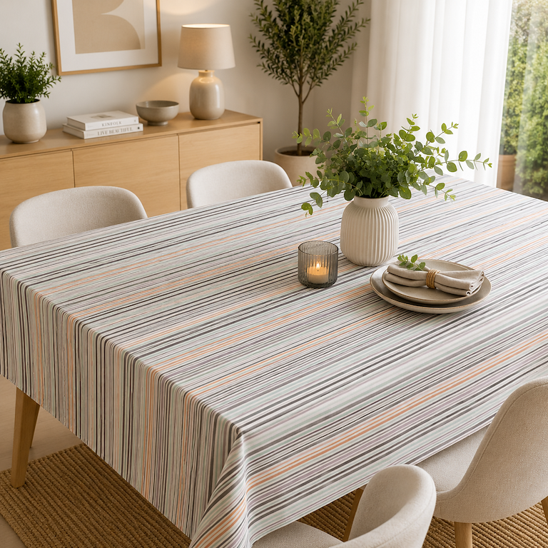 Stolnjak Stripes blue 140x180cm