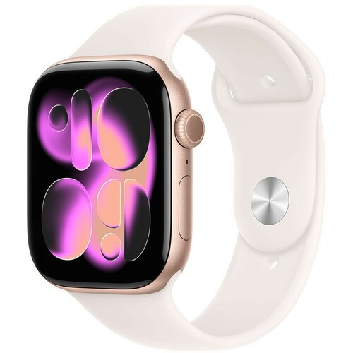 APPLE Watch S11 Cellular 46mm Rose Gold Aluminium Case with Light Blush Sport Band - M/L mfcj4rk/a
