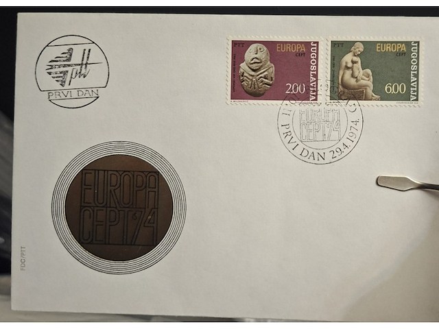 FDC Ša 1972 - 1973 Evropa CEPT Lepenski Vir, Meštrović