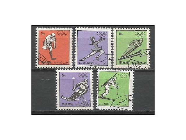 Ajman-Manama,ZOI-Saporo `72 1972.,mali format,žigosano