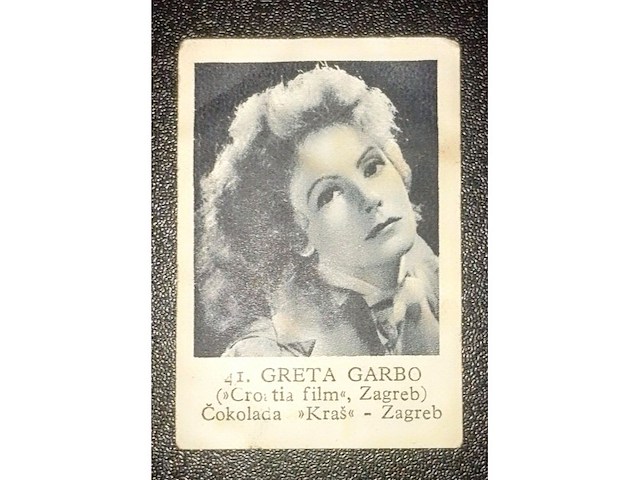 GRETA GARBO-CROATIA FILM-ČOKOLADA KRAŠ-SLIČICA