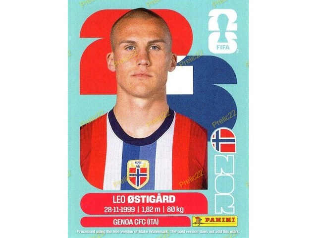 FIFA WORLD CUP 2026 broj NOR04 NOR4 (čitaj opis)