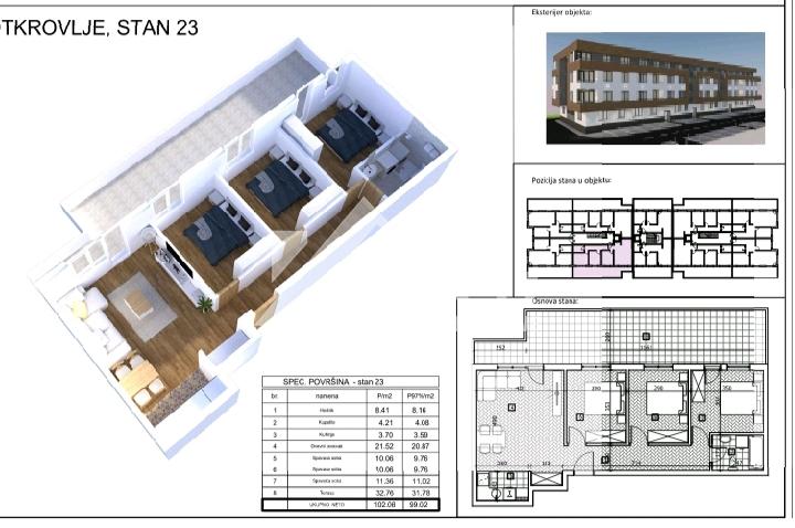 Četvorosoban stan URBAN GARDEN - bez provizije - novogradnja ID#6856
159.840 €