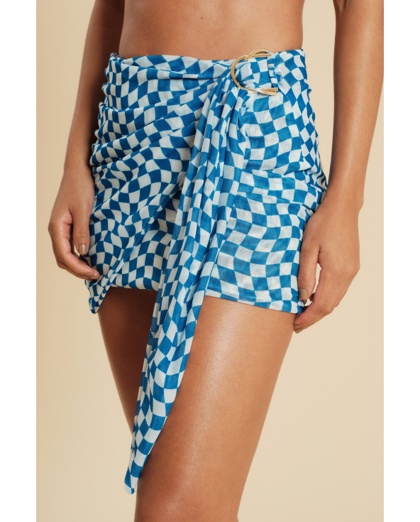 Xadrez Mini Skirt Fivela