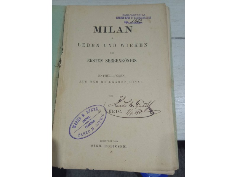 Antikvarne knjige od 1861 do 1940