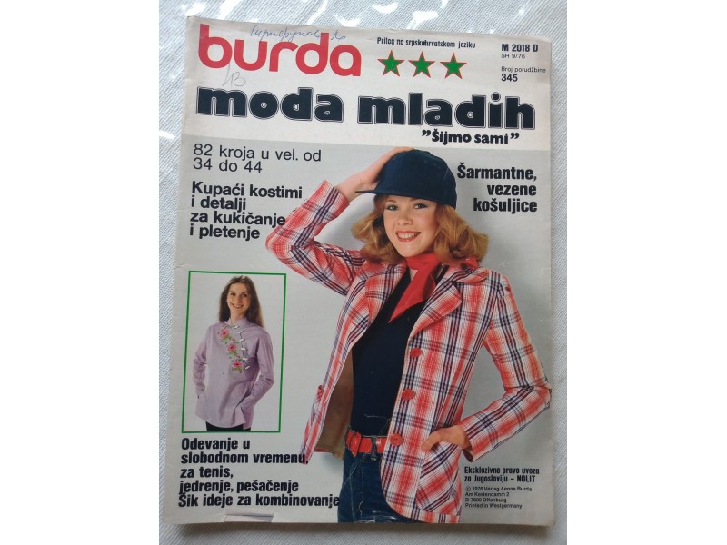Burda 1976 moda mladih