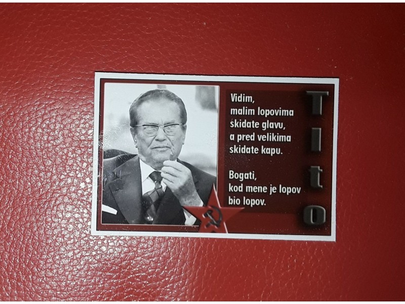 Magnet za frižider – motiv Josipa Broza Tita oko 7 x 5