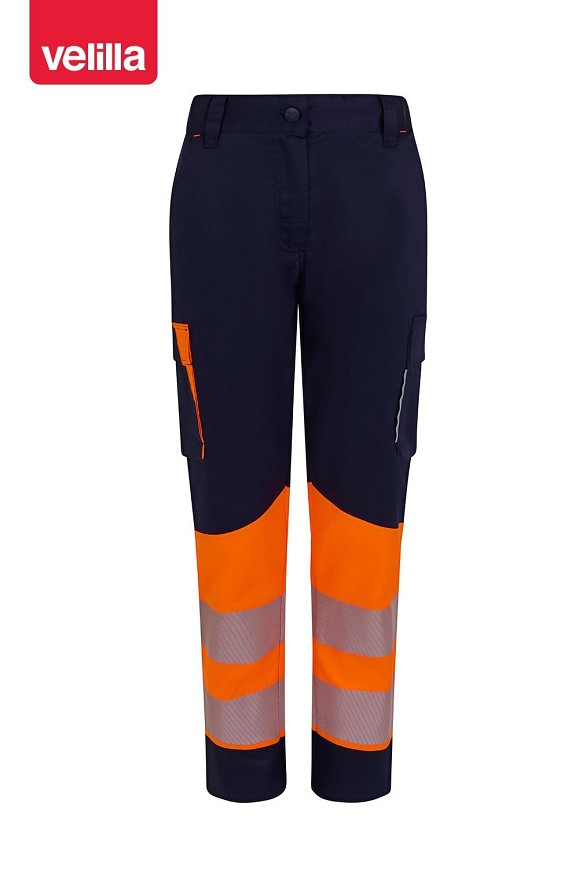 Ženske dvobojne reciklirane rastegljive pantalone sa segmentiranom trakom