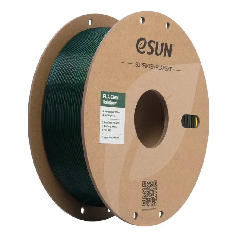 eSUN E-PLA Clear 1,75mm 1kg Translucent Rainbow B