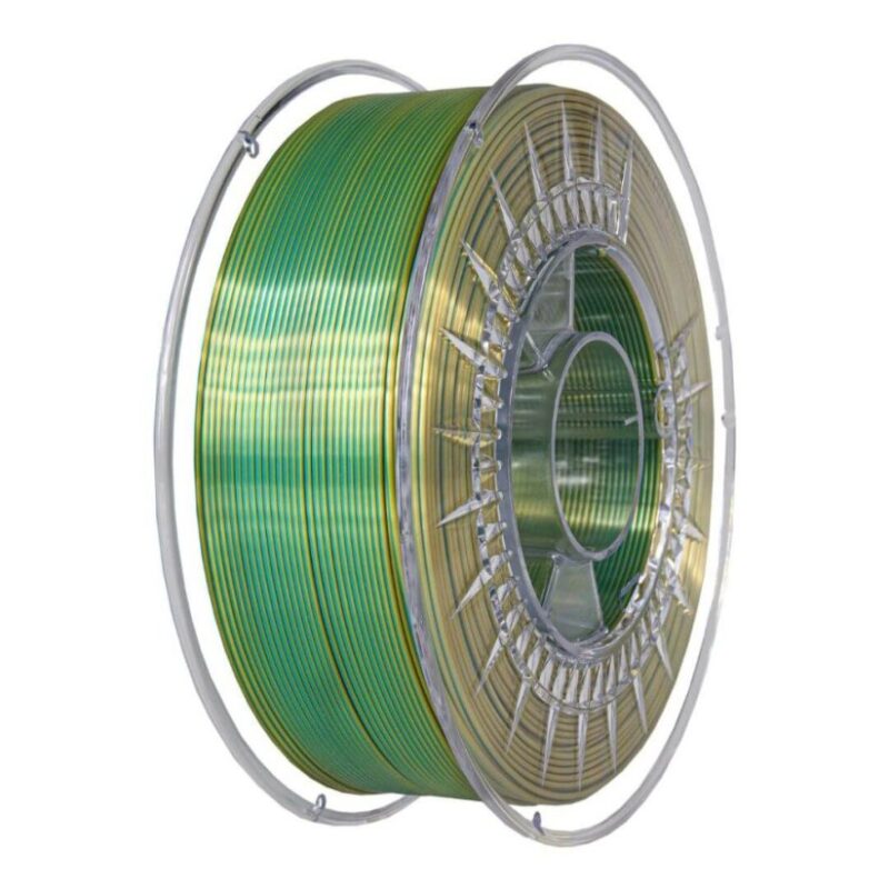 D.D. PLA SILK Dual 1,75mm 1kg Cold Green/ Gold
