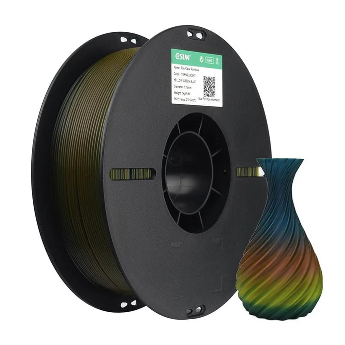 eSUN E-PLA Clear 1,75mm 1kg Translucent Yellow Green Blue