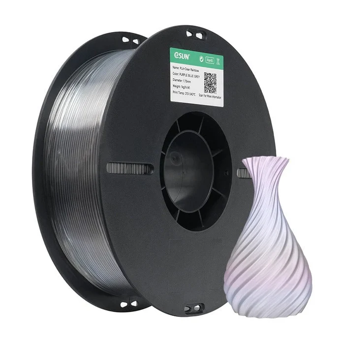 eSUN E-PLA Clear Rainbow 1,75mm 1kg Purple Blue Gray