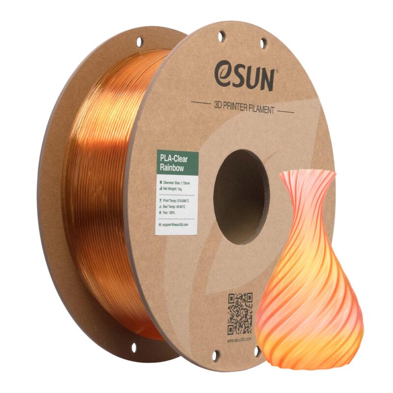eSUN E-PLA Clear Rainbow 1,75mm 1kg Flame Crystal