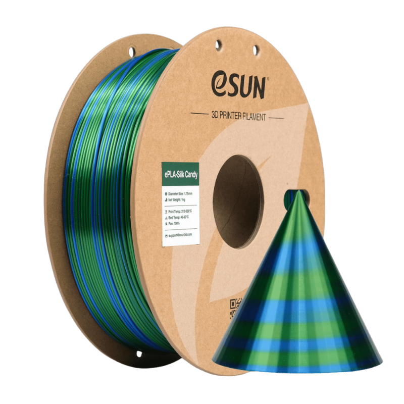 eSUN PLA ESILK-CANDY 1,75mm 1kg PLAVA-ZELENA (BLUE-GREEN)