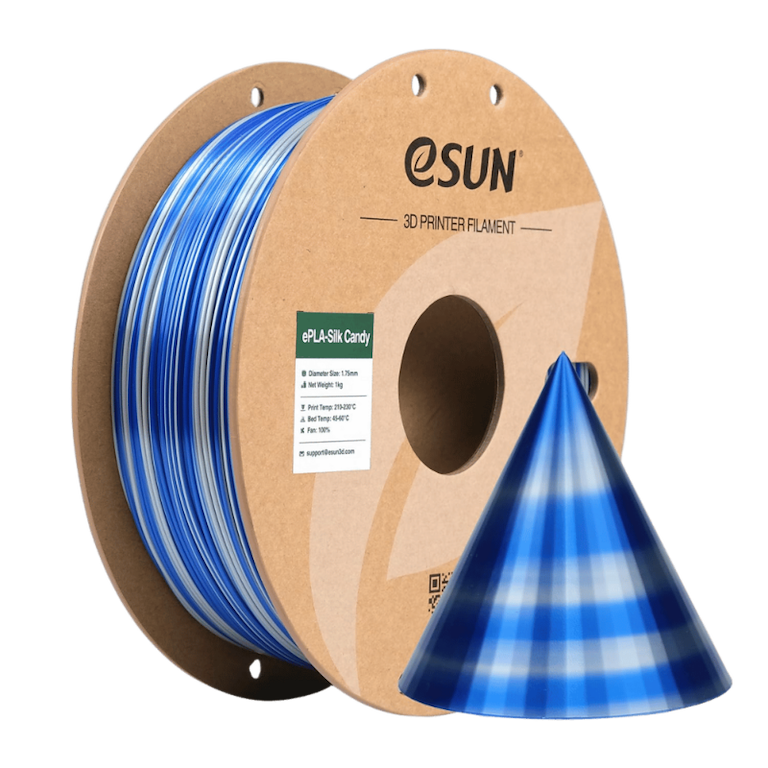 eSUN PLA ESILK-CANDY 1,75mm 1kg SREBRNA PLAVA (SILVER-BLUE)