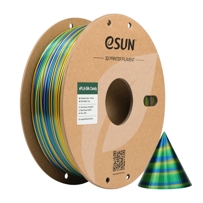 eSUN PLA ESILK-CANDY 1,75mm 1kg ZLATNA-PLAVA-ZELENA (GOLD-BLUE-GREEN)