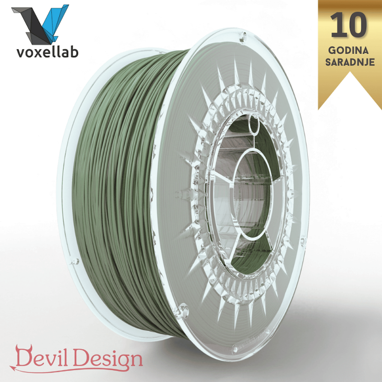 D.D. PLA 1,75mm 1kg PLATINA GREEN – specijalna ponuda