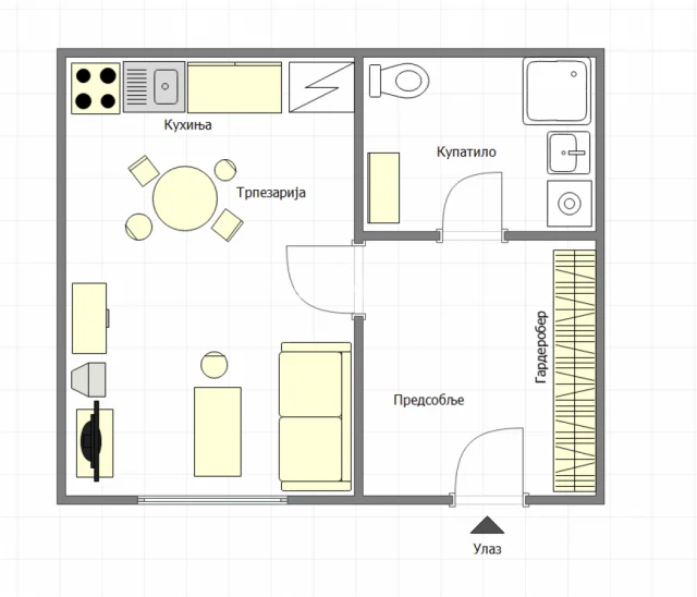 Stari Futog-Uknjižena Garsonjera 28 m2-Može Krediz za Mlade-065/385 8880