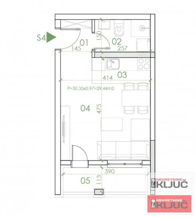 TELEP, 30m2, Garsonjera sa pdv, Izgradnja