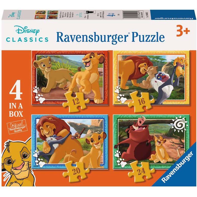 Ravensburger puzzle (slagalice) – 4u1 Kralj lavova RA12004025