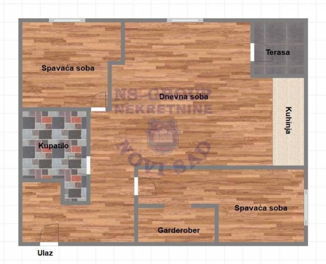 Trosoban 62m2 Telep