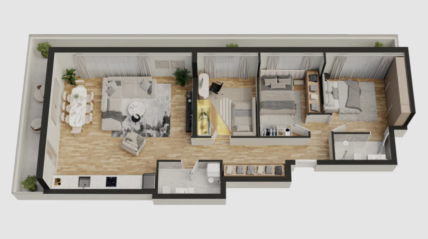 Trosoban stan na Telepu, Novi Sad, 73.13 m², 3. sprat