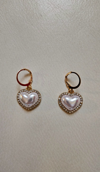 Heart shaped drop dangle minđuše, novo