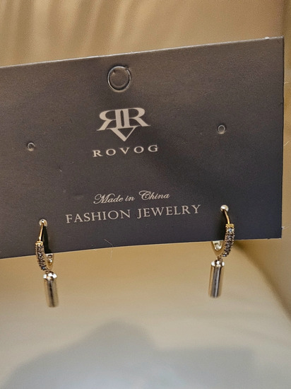 Rovog huggie hoop nove minđuše, dangling privezak