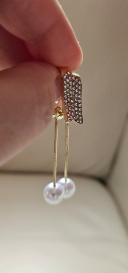 Statement rhinestone pearl drop minđuše, novo