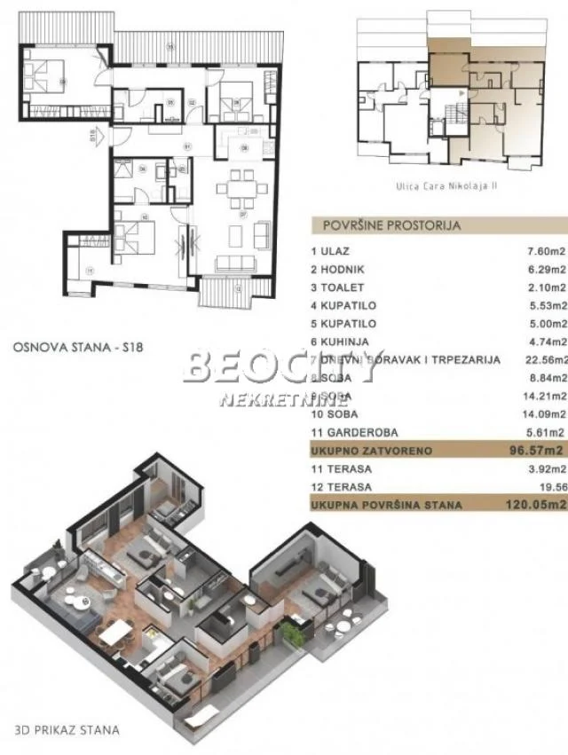 Vračar, Kalenić pijaca, , 4.0, 120m2, 552000EUR