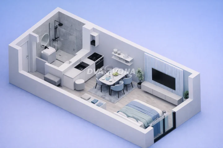 PODBARA – MODERA STAN - 27.04 m²
