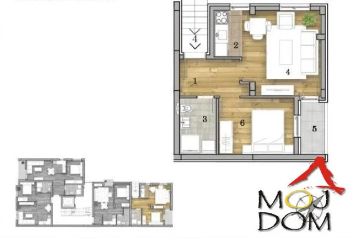 NOVI SAD - TELEP - JEDNOIPOSOBAN STAN - 37 m2 - 111,600€